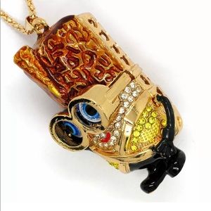 Jewelry | Crystal Hawaiian Tiki Minion Robot Necklace | Poshmark